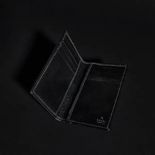 Gucci Card Case Wallet With Interlocking G Leather