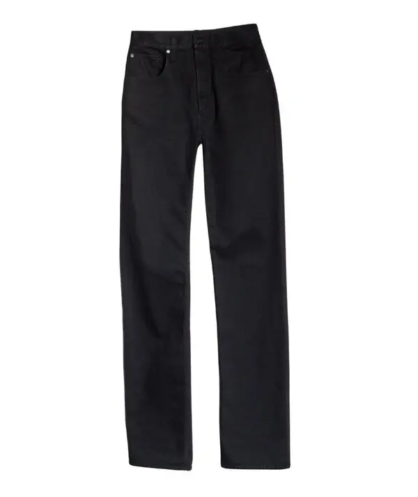 Gucci Straight Leg Coated Denim Pants - Black