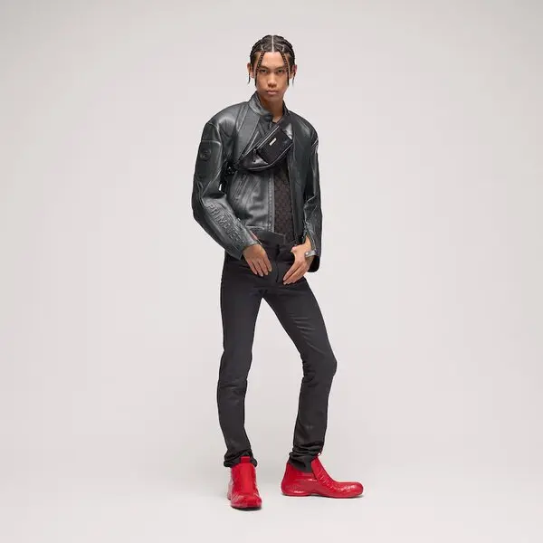Gucci Grainy Laminated Bull Leather Jacket