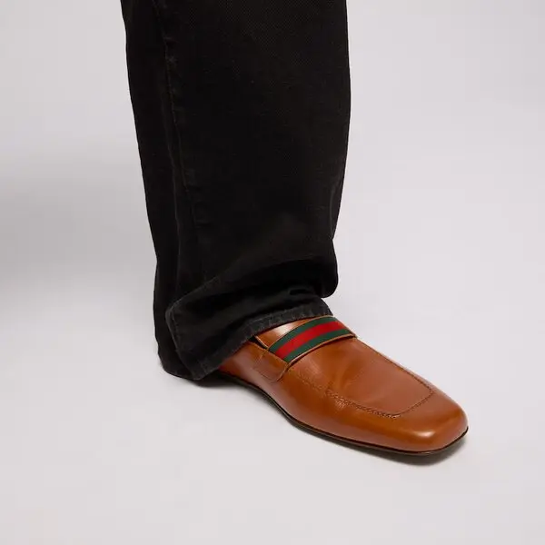 Gucci Loafer With Web Leather