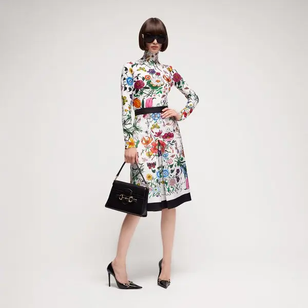 Gucci Printed Nylon Jersey Turtleneck Top Ready-to-wear