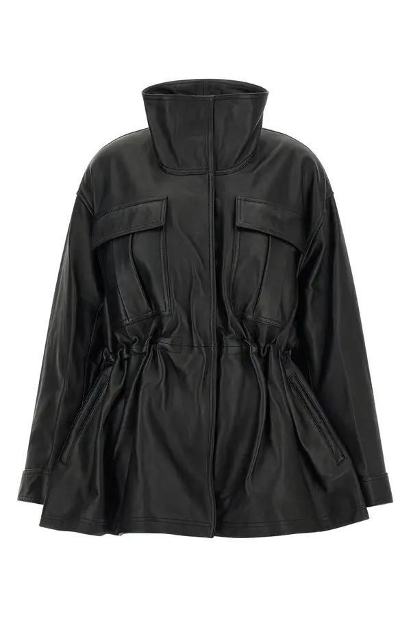 RÓHE Sculptural' Leather Jacket - Black