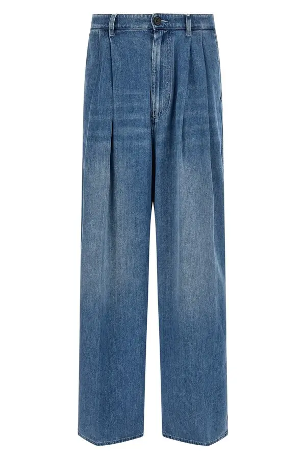Marni Double Pleated Jeans - Blue