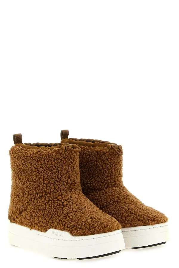 Moon Boot Jr Spark Tube Mid Fleece' Ankle Boots - Brown