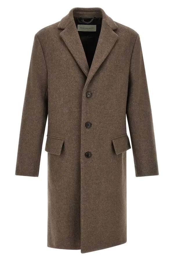 Dries Van Noten Rustic Wool Blend Coat