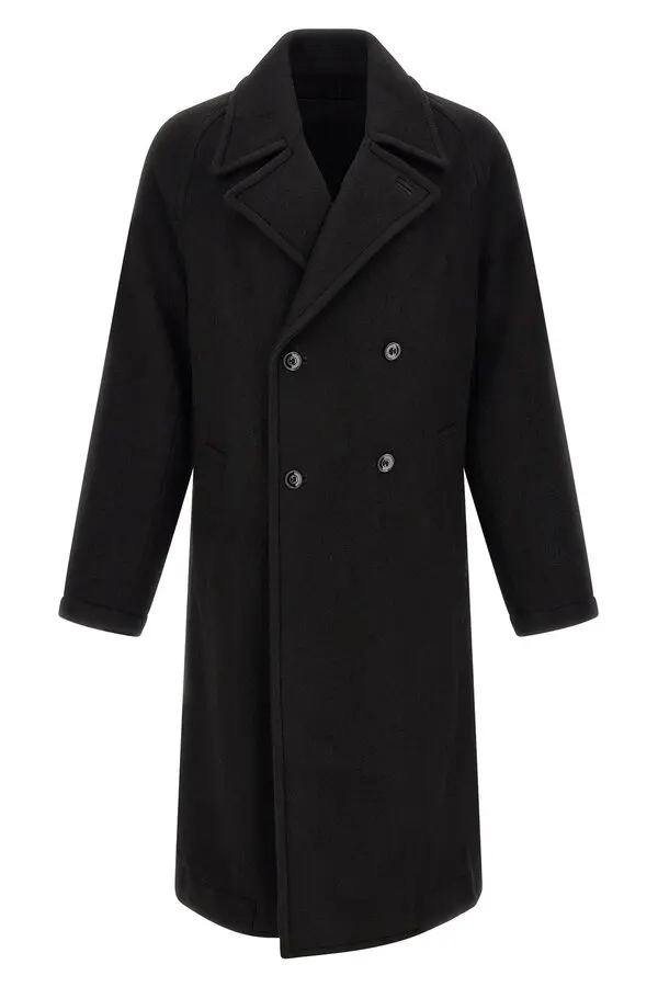 LEMAIRE Double-breasted Coat - Black