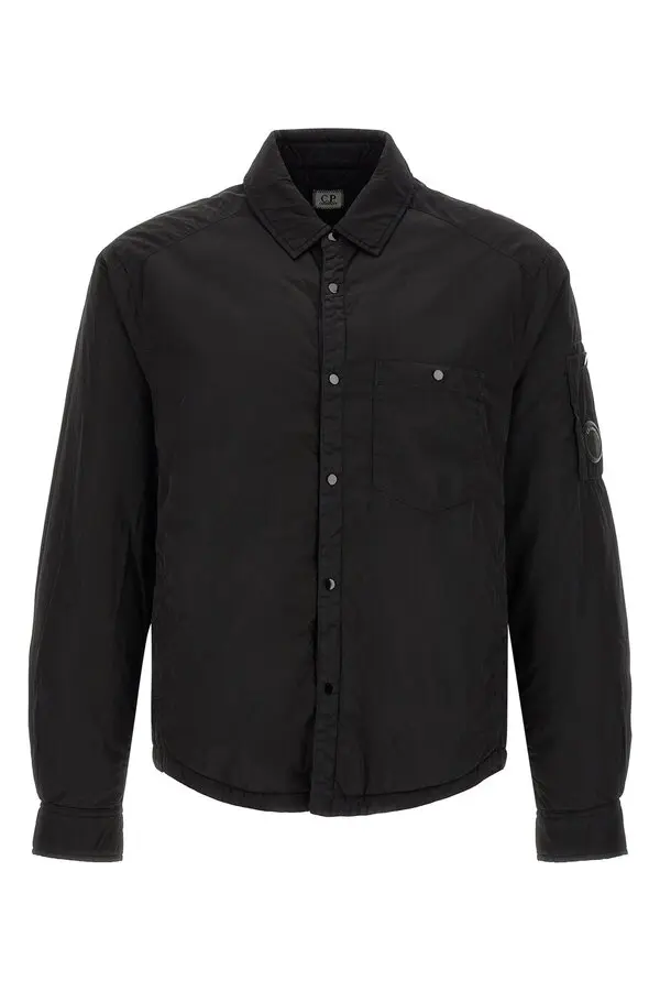 C.P. COMPANY C. P. Company 'chrome-r Padded Button' Overshirt - Black