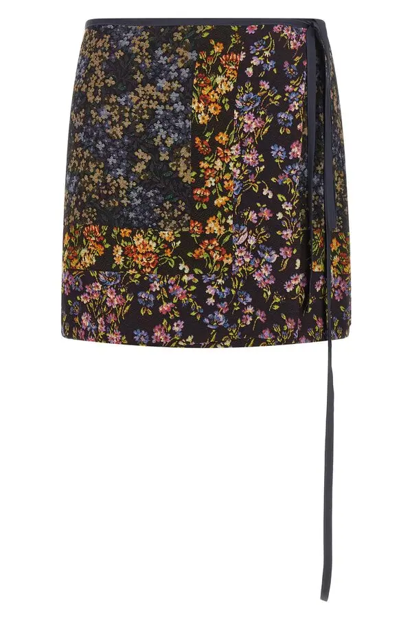 Dries Van Noten Patchwork Wrap Skirt - Multi