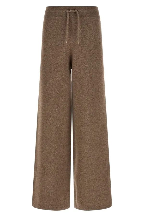 Agnona Wide Leg Mélange Knit Joggers - Brown