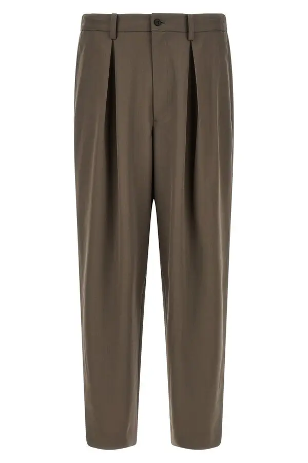 SSSTEIN Wide-leg Wool Gabardine Trousers