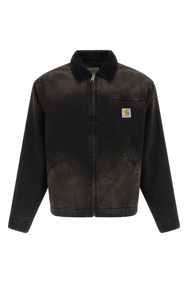 Carhartt Work In Progress Og Detroit Smith' Denim Jacket - Black