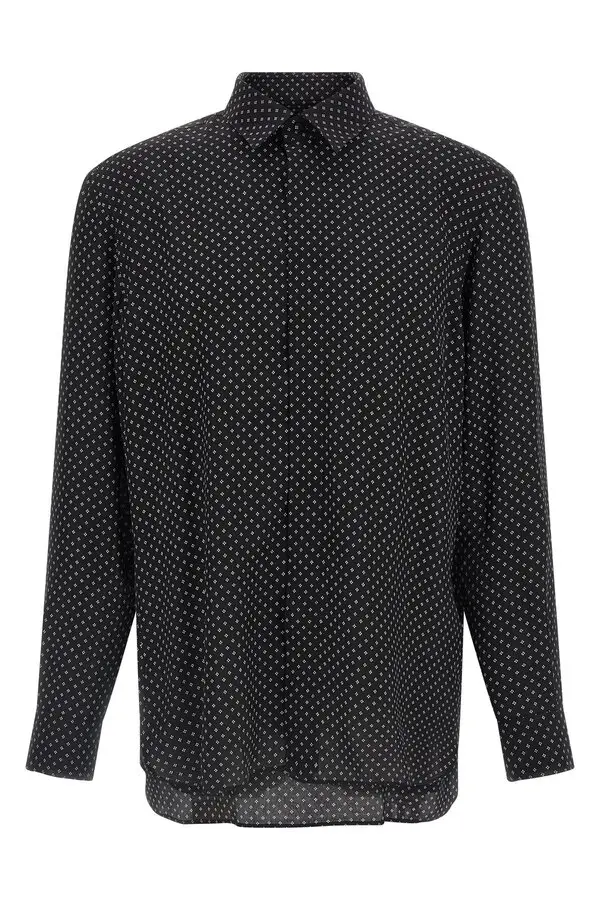 TOM FORD Micro-print Shirt - Black
