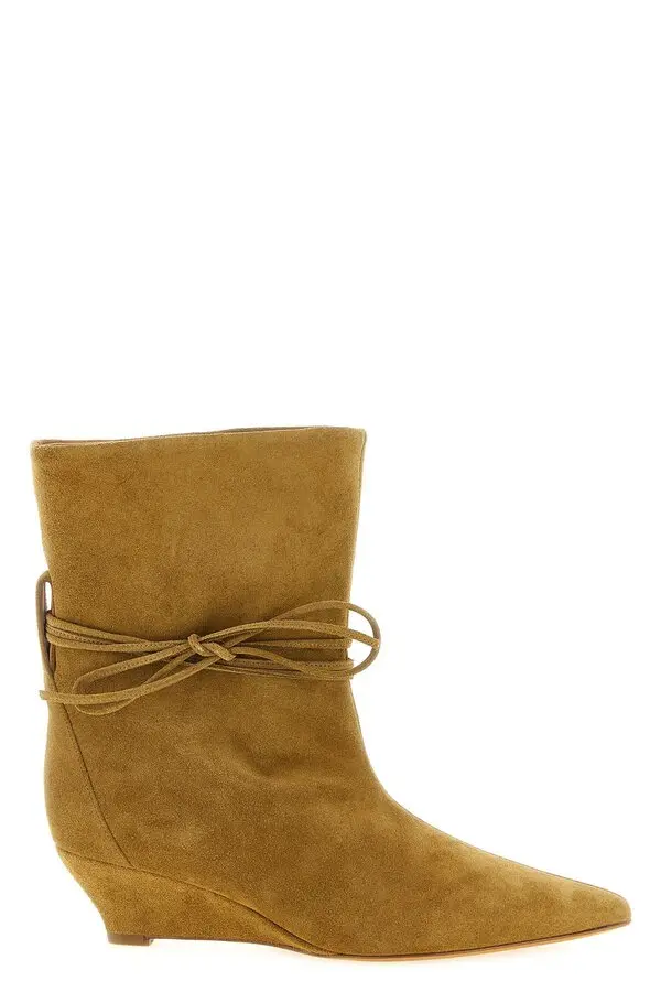 ODISSI Gemma' Suede Ankle Boots - Beige