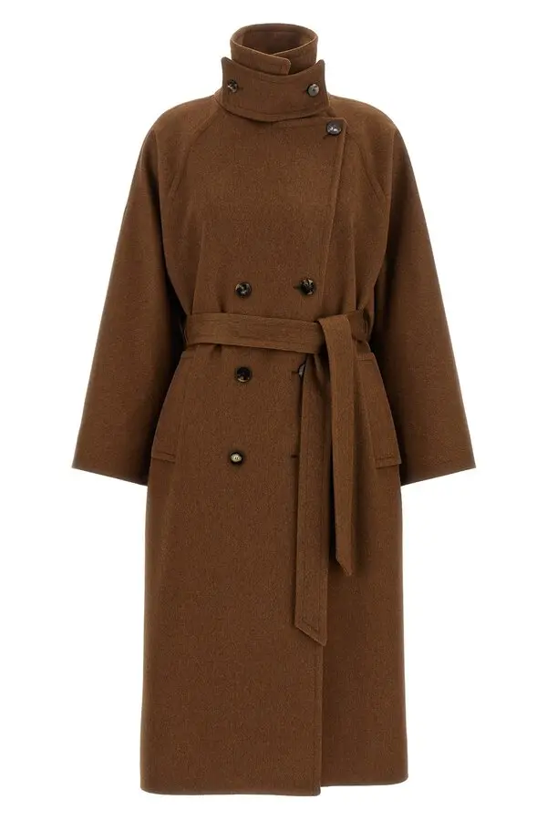 Alberto Biani Double-breasted Belted Coat