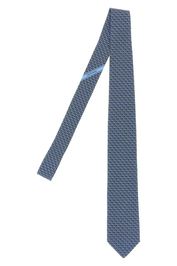 FERRAGAMO Cerchio' Tie - Light Blue