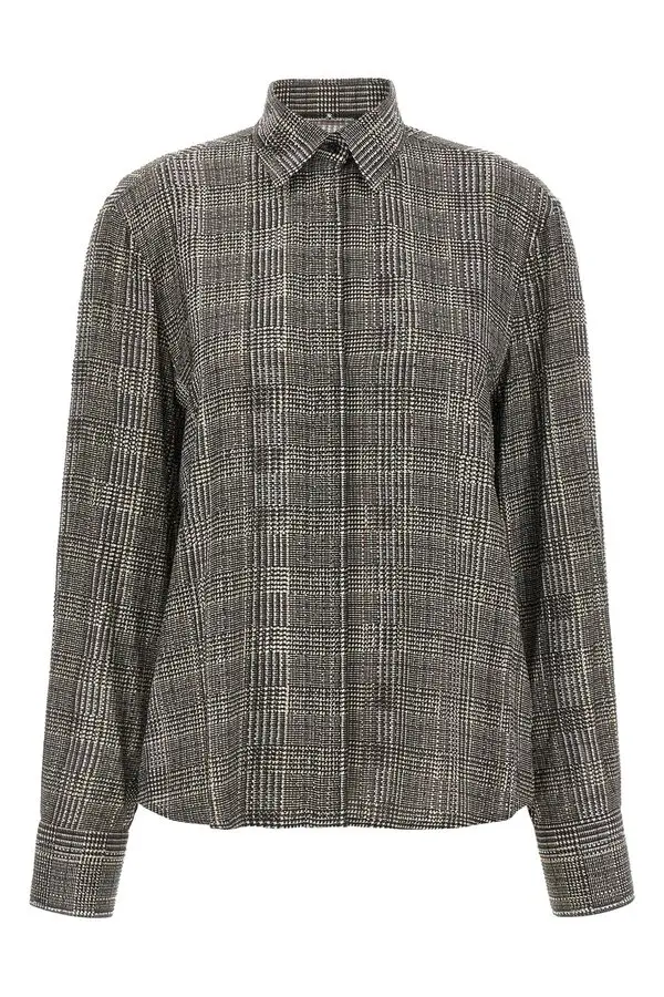 Ermanno Scervino All-over Rhinestone Shirt - Gray