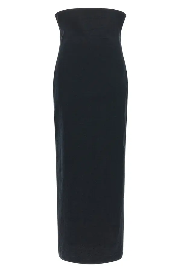 Issey Miyake Allow' Long Skirt With Zip - Black