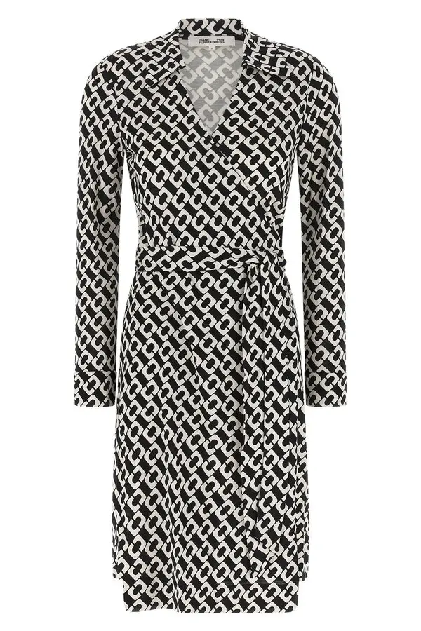 Diane Von Furstenberg Printed 'new Jean' Dress - White/black
