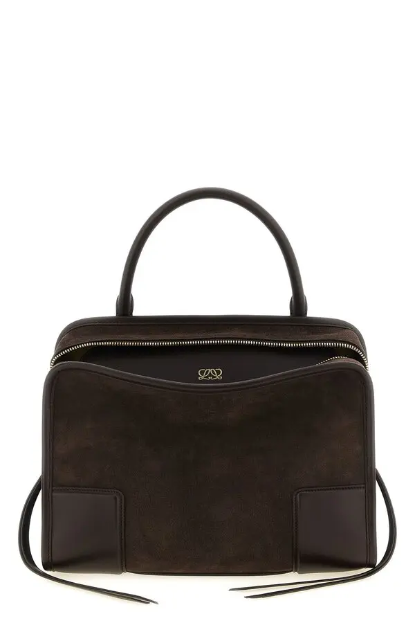 Loewe Amazona 180' Suede Handbag - Brown