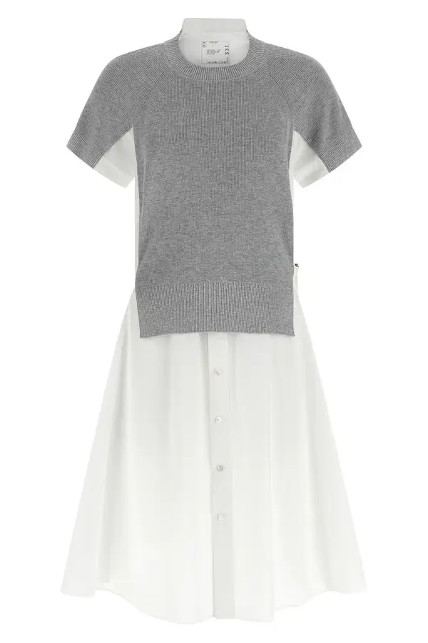 Sacai Hybrid Dress - White