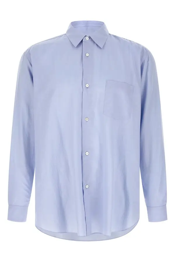 SSSTEIN Cotton And Silk Shirt - Light Blue