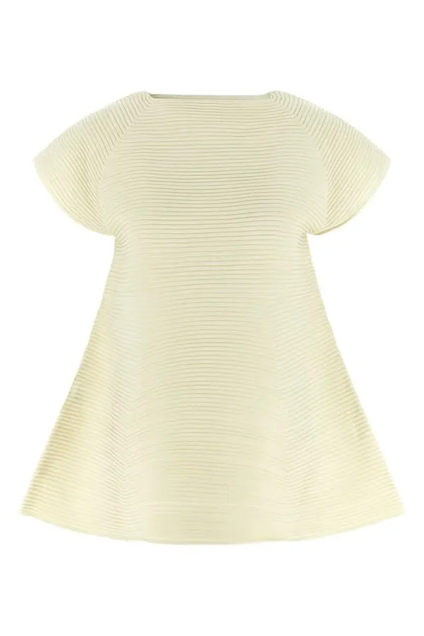 Issey Miyake Corrugated Knit' Dress - Yellow