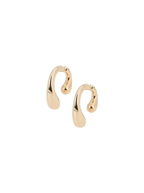 PANCONESI P" Sculptural Earrings In -plated Copper - Gold
