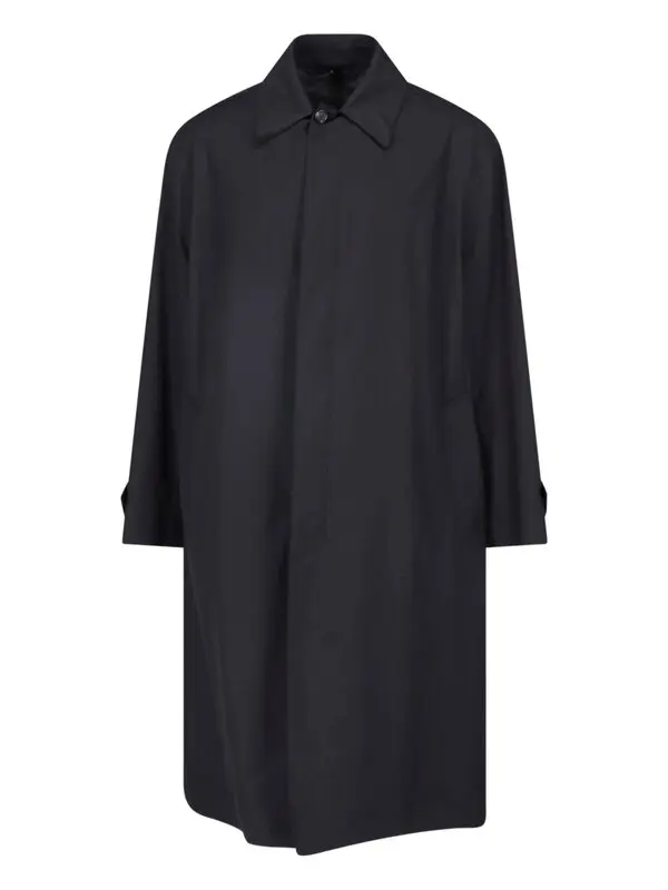 Bottega Veneta Coat In Wool And Silk Blend