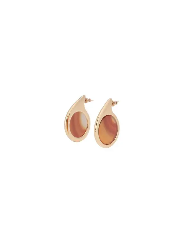 PANCONESI Dusk" Earrings With Red Agate - Gold