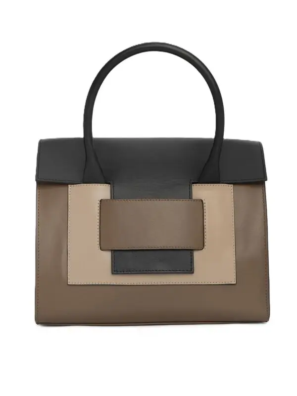 Pierre Hardy Paneled Leather Top Handle Bag - Beige