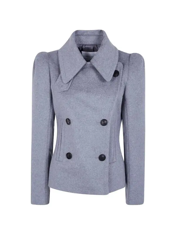 7 FOR ALL MANIKIND Double Breasted High Shoulder Jacket
