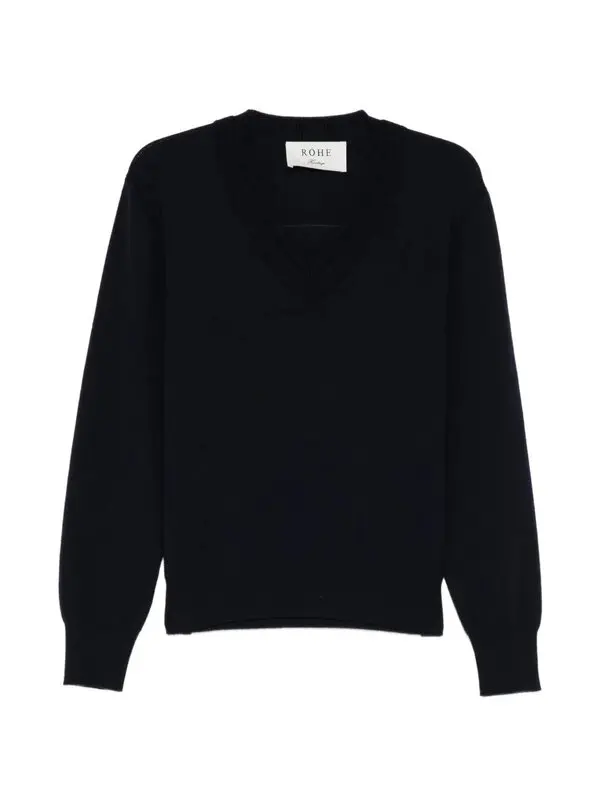 RÓHE Double V Neck Jumper