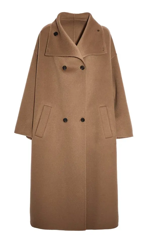 Malo Luxury Cashmere Double-breasted Coat - Tan