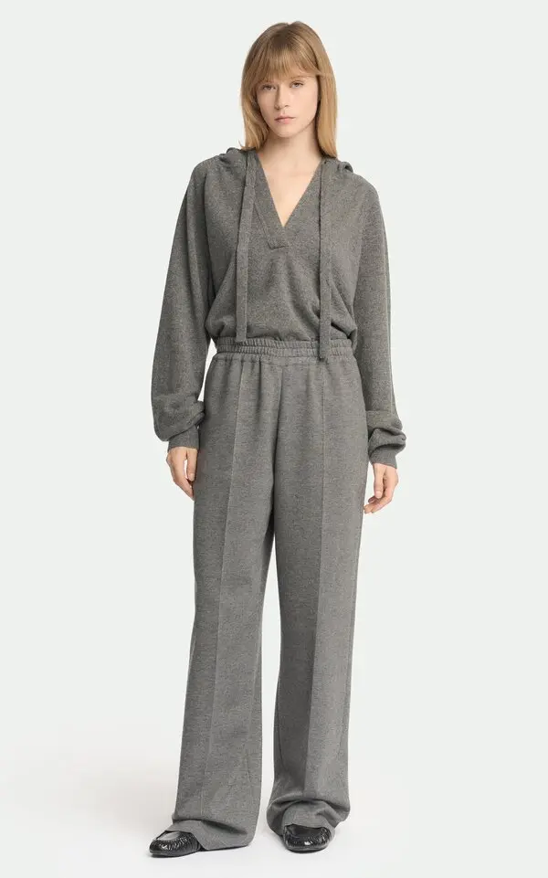 Malo Wide Leg Cashmere-silk Trousers