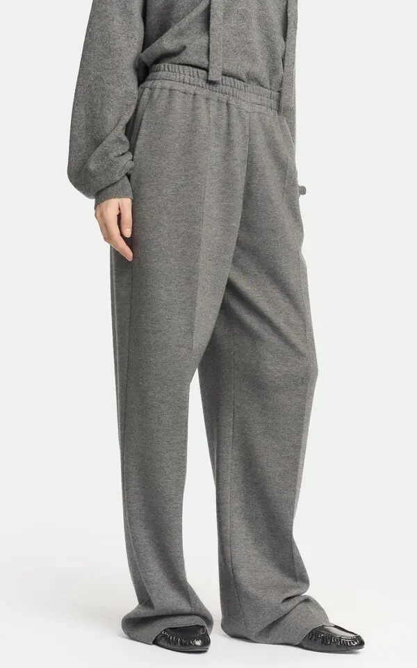 Malo Wide Leg Cashmere-silk Trousers