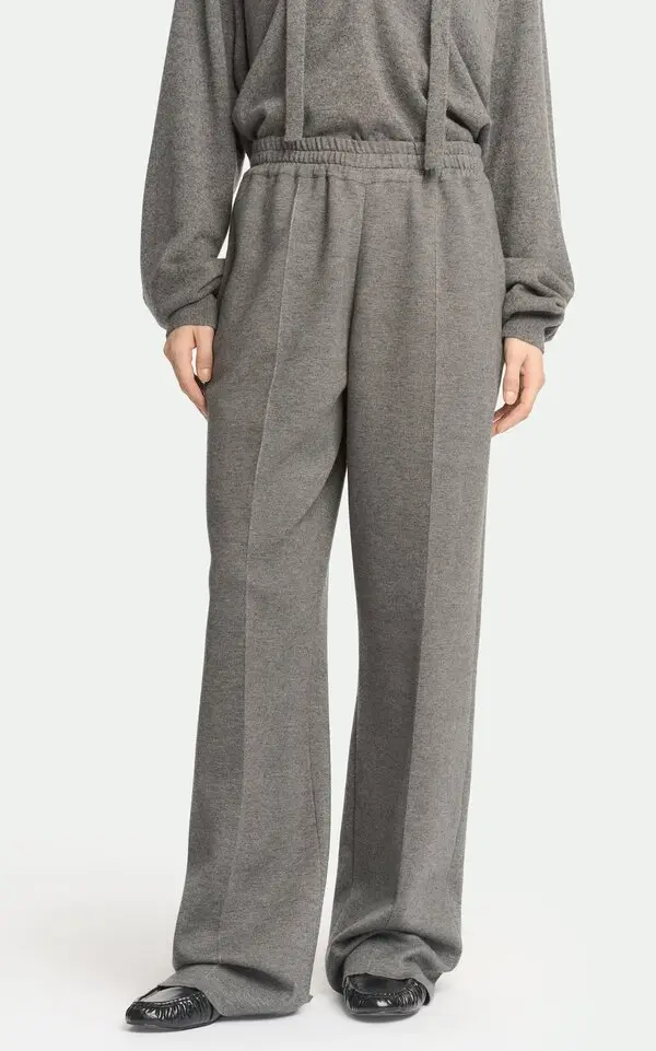 Malo Wide Leg Cashmere-silk Trousers