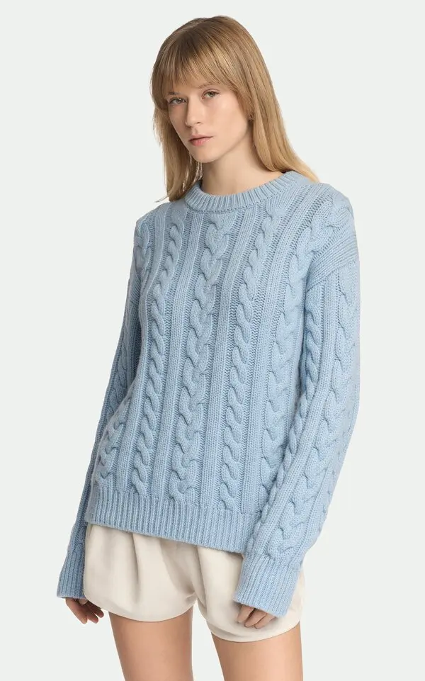 Malo Luxury Cashmere Crewneck Sweater - Blue