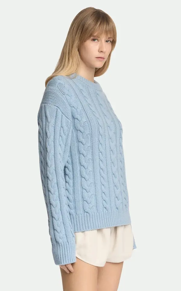 Malo Luxury Cashmere Crewneck Sweater - Blue