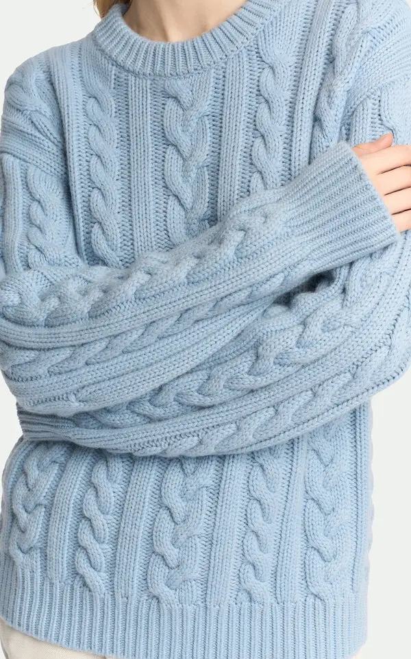 Malo Luxury Cashmere Crewneck Sweater - Blue
