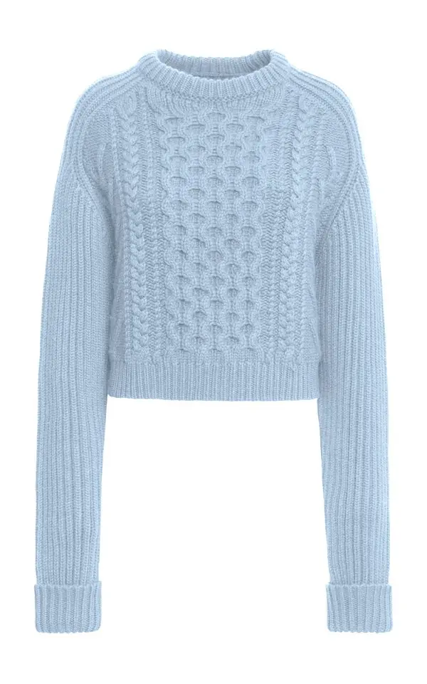 Malo Luxury Cashmere Crewneck Sweater - Light Blue