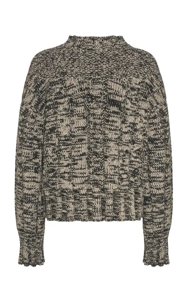 Malo Virgin Wool-cashmere Mock Turtleneck Sweater
