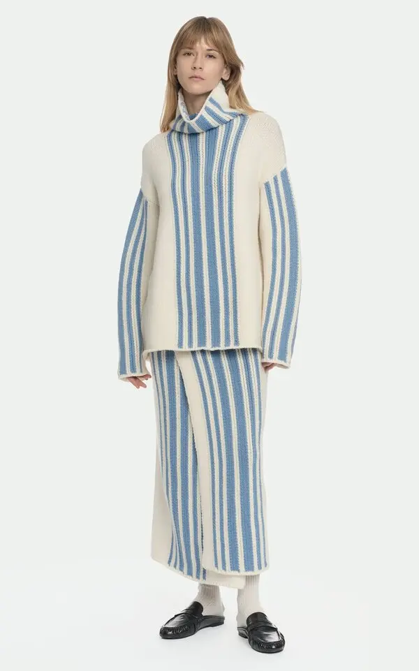 Malo Virgin Wool-cashmere Intarsia Wrap Skirt