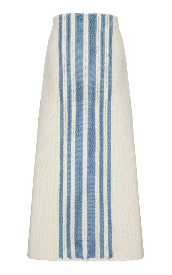 Malo Virgin Wool-cashmere Intarsia Wrap Skirt