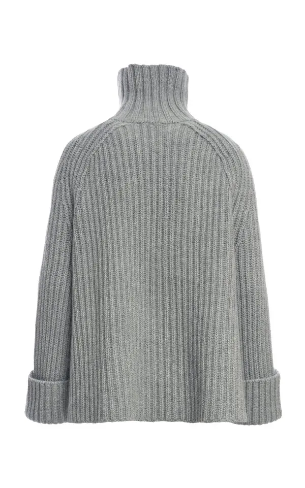 Malo Ribbed Raglan Cashmere Turtleneck