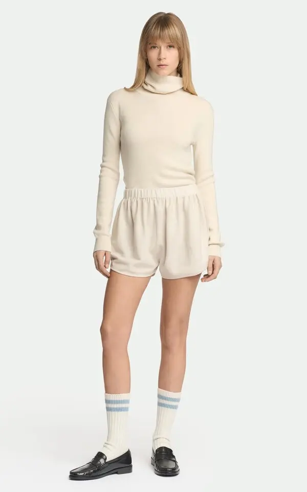 Malo Piqué Virgin Wool-silk Shorts
