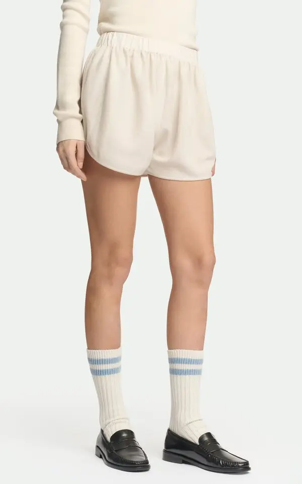 Malo Piqué Virgin Wool-silk Shorts