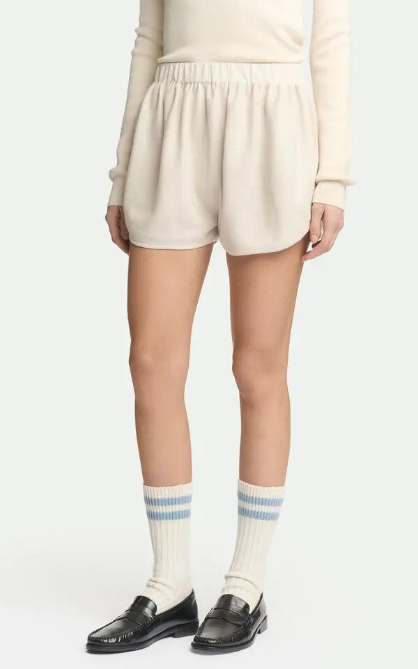 Malo Piqué Virgin Wool-silk Shorts