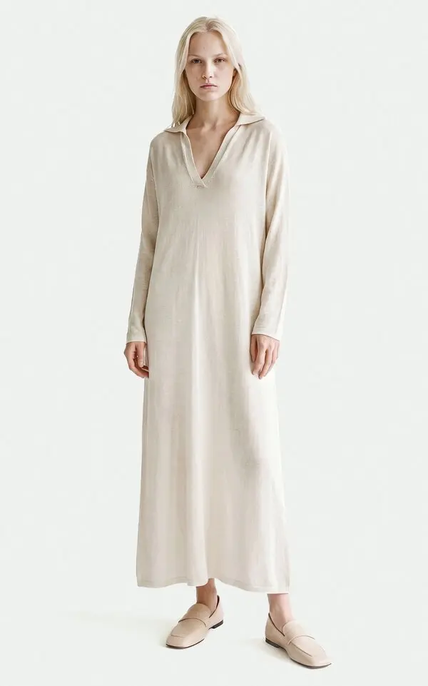 Malo Cashmere-silk Maxi Kaftan Dress