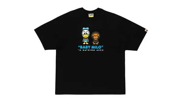 A BATHING APE X Disney Donald Duck Baby Milo Relaxed Fit Tee Shirt - Black