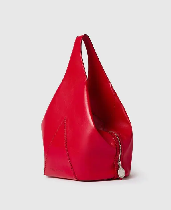 Stella McCartney Appaloosa Whipstitch Medium Bucket Bag - Red